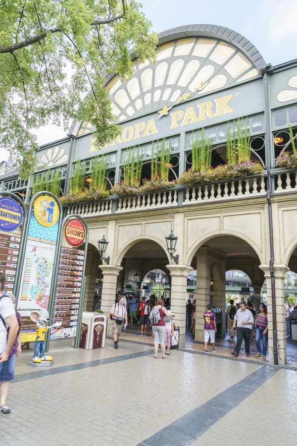Entrance of Europa Park in Rust, Germany. Editorial Image - Image of ...