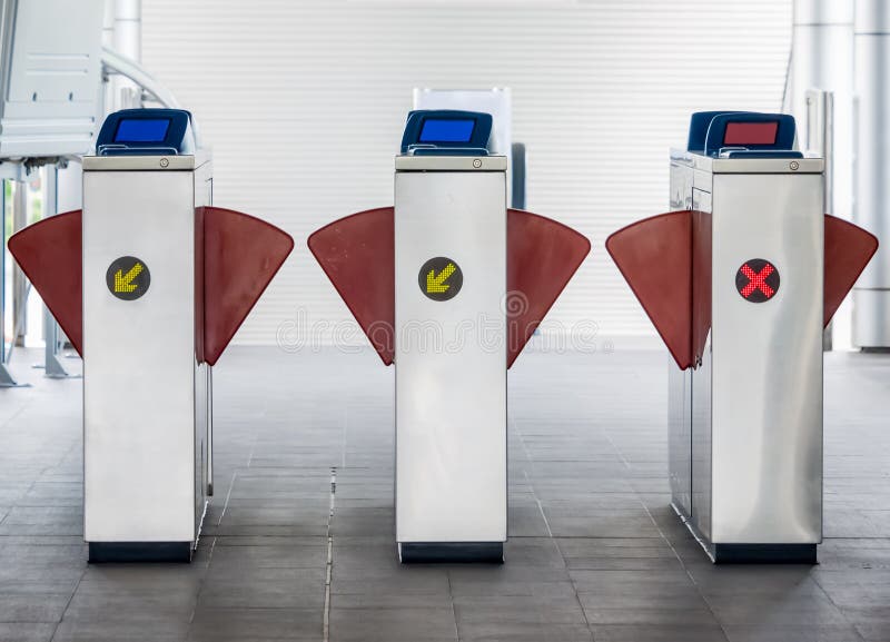 Entrance and Exit Mass Transit Transportation Gate Stock Photo - Image ...