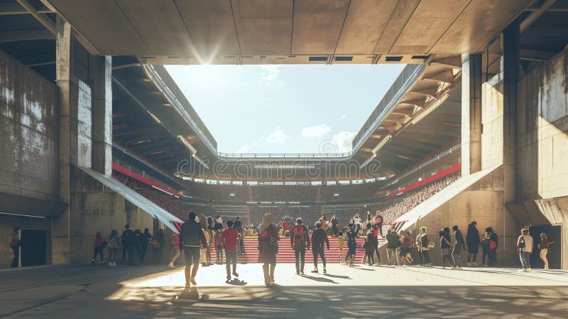 The Entrance of the Football Stadium Stock Photo - Image of ...