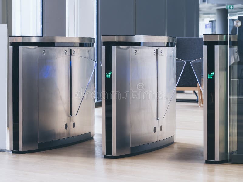 Entrance Gate Access Touch Technology Security System Stock Image ...