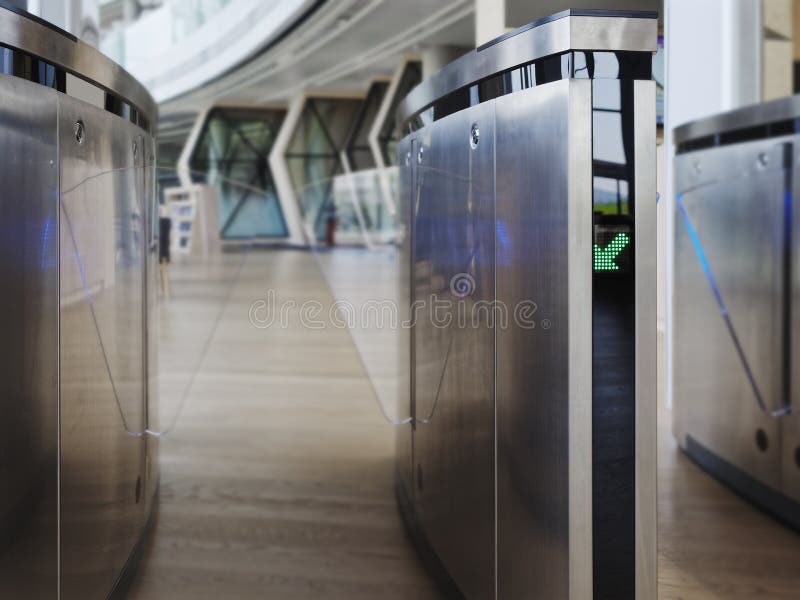 Entrance Gate Card Access Security System Office Building Stock Image ...