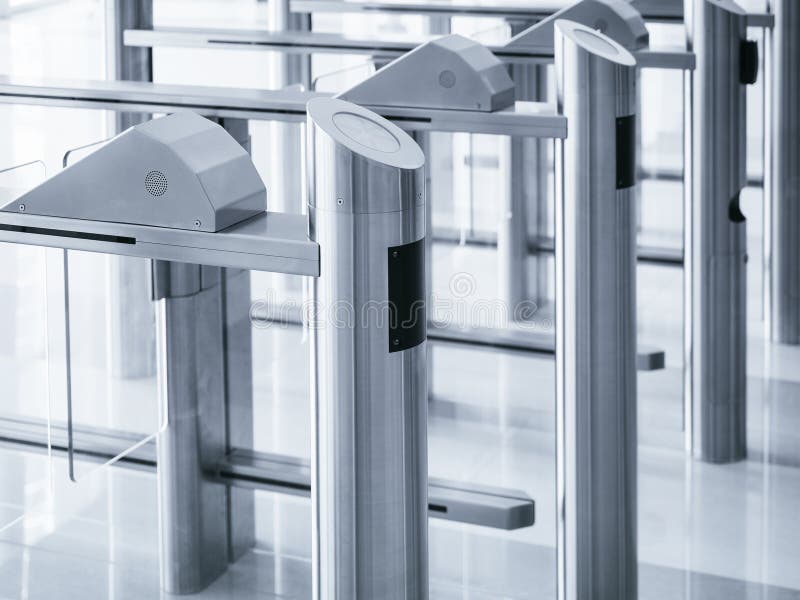 Entrance Gate Card Access Security System Office Building Stock Image ...