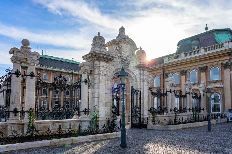 Entrance Gate of the Hungarian Royal Palace in Buda Castle Stock Photo ...