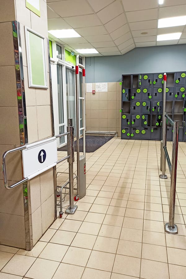 Entrance Gate in the Store Close Up Stock Photo - Image of discount ...