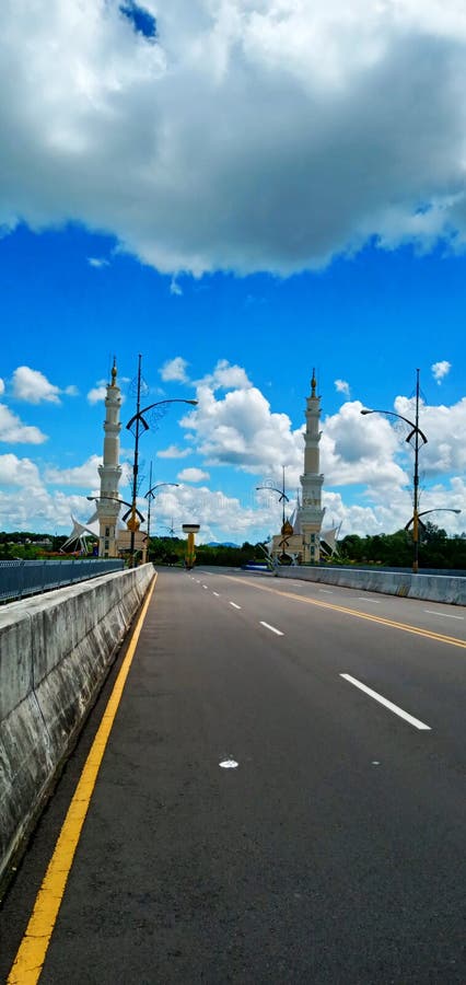 The Entrance Gate To the City of Dompak. Stock Image - Image of skyline ...