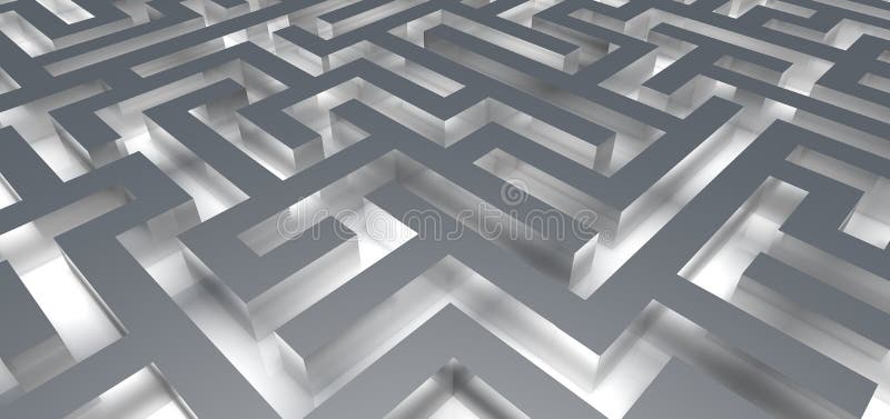 Entrance into the Glow Maze Stock Illustration - Illustration of idea ...