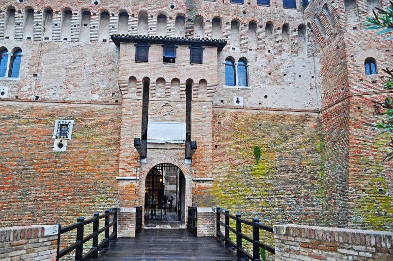Entrance To Gradara Castle, Central Italy Stock Photo - Image of ...