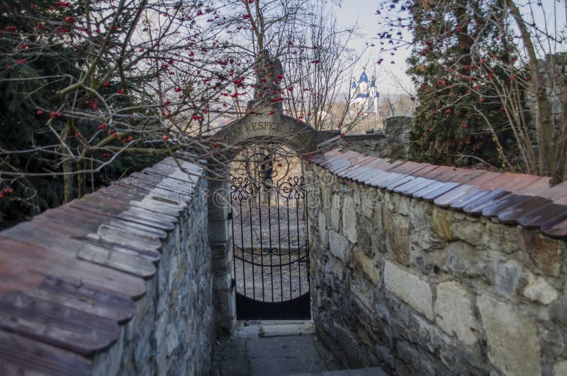 Graveyard with open graves stock photo. Image of kalash - 122310752