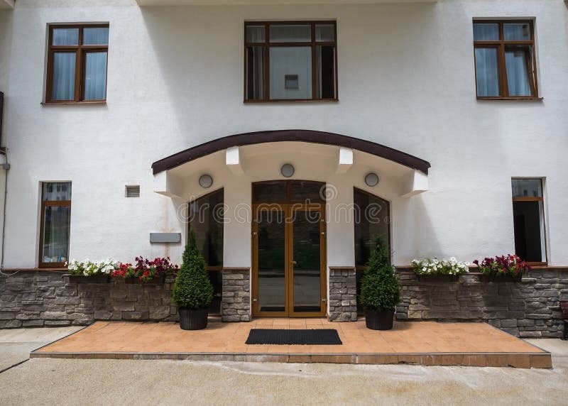 Entrance Group with a Ramp of a Multi-storey Residential Building ...