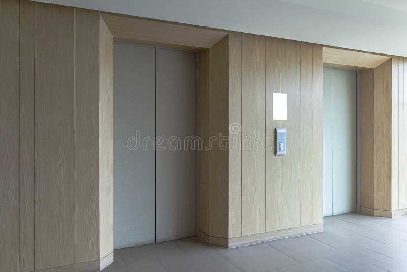 Entrance Hall of the Elevator in a Modern Building Stock Image - Image ...