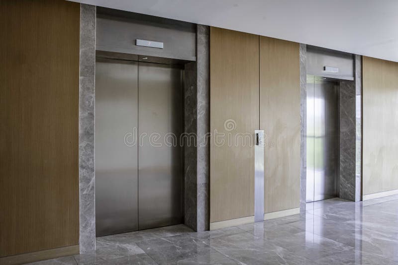 Entrance Hall of the Elevator in a Modern Building Stock Photo - Image ...