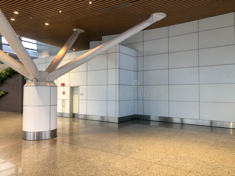 Entrance Hall and Empty Floor Tile. Modern Interior Space Stock Image ...
