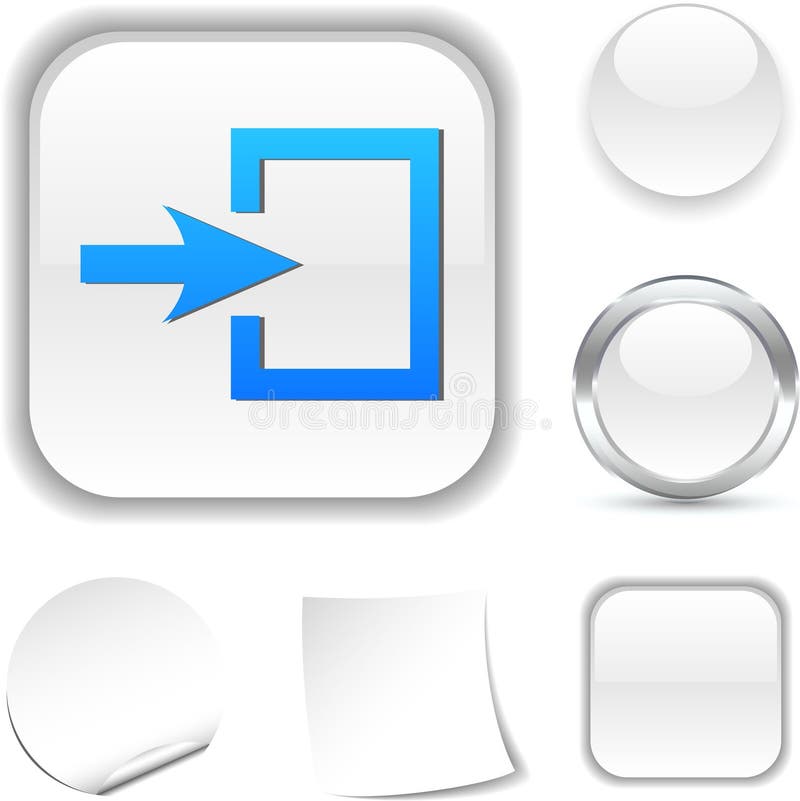 Entrance icon. stock vector. Illustration of metal, shadow - 12247707