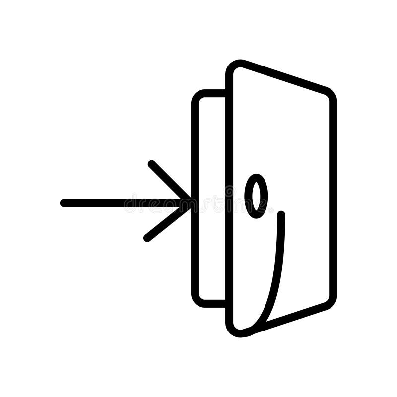 Entrance Icon Vector Isolated On White Background, Entrance Sign , Line ...