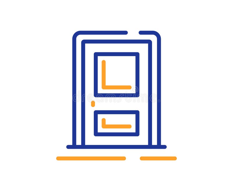 Entrance Line Icon. Entry Door Sign. Vector Stock Vector - Illustration ...