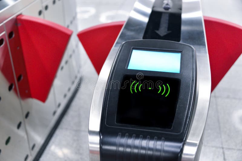 Entrance Machine Gate: Scan Card Stock Photo - Image of design, high ...