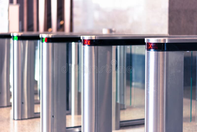Entrance Machine Gate: Scan Card Stock Image - Image of modern, exit ...