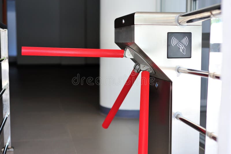 Entrance Machine Gate: Scan Card Stock Image - Image of modern, exit ...