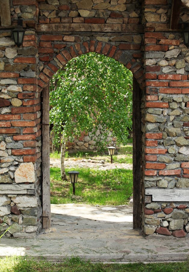 Entrance Made of Bricks, Building Stock Photo - Image of house ...