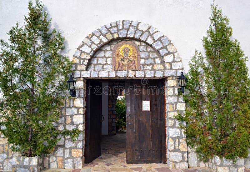 Entrance of a monastery stock photo. Image of history - 46297938