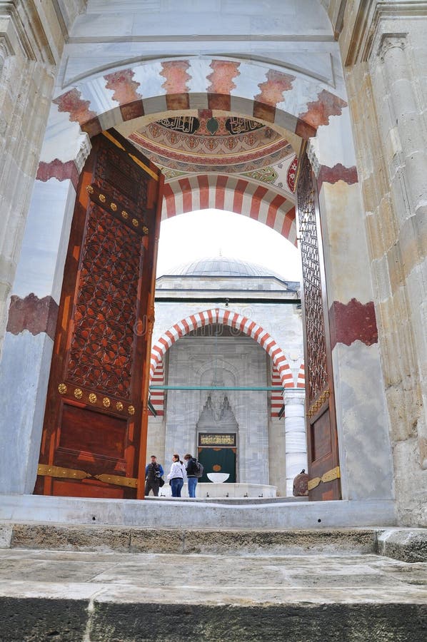 Entrance of a mosque stock photo. Image of golden, istanbul - 26604974