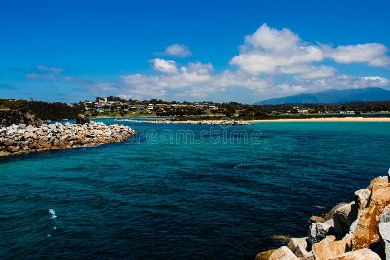 Entrance Narooma Lagoon Australia Stock Image - Image of entrance ...