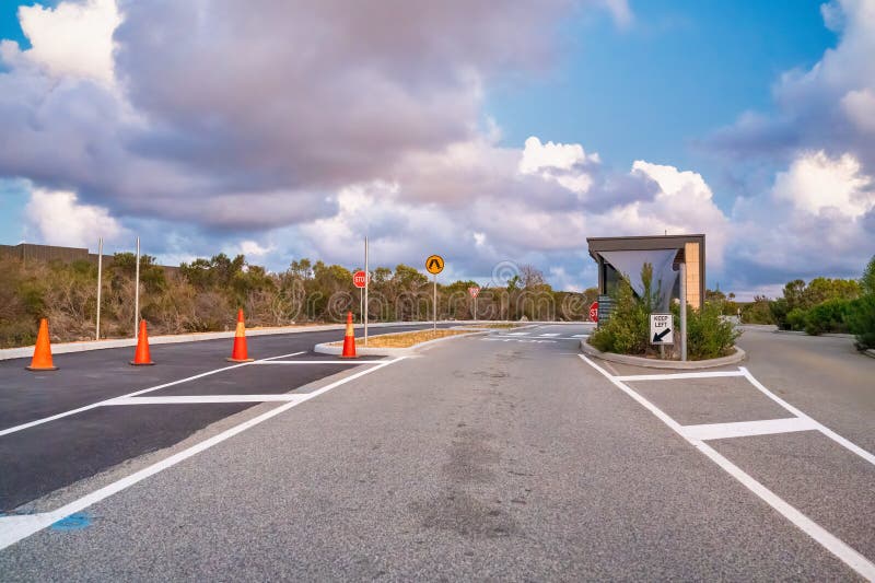 Entrance Road in Pinnacles Desert, Western Australia Stock Photo ...