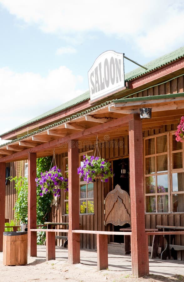 Saloon in Wild West style stock photo. Image of bath - 43655470