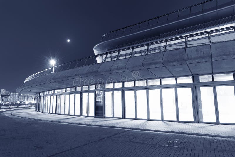 Shopping mall at night stock image. Image of retail - 180877525