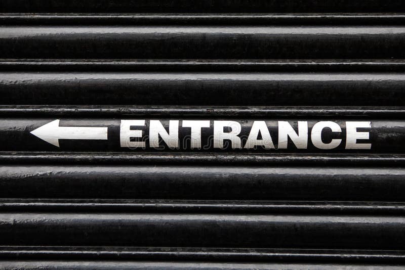 Entrance Sign stock photo. Image of entrance, direction - 319244198