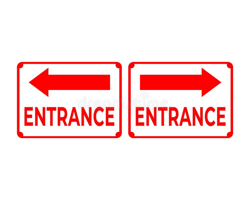 Entrance Sign Vector, Easy To Use and Print Design Templates. Stock ...