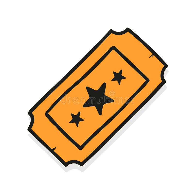 Entrance Ticket Vector Icon. Stock Vector - Illustration of admit, pass ...