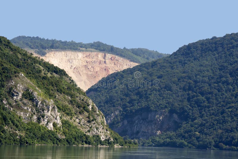 Entrance To the Djerdap Gorge Stock Photo - Image of nature, rocks ...