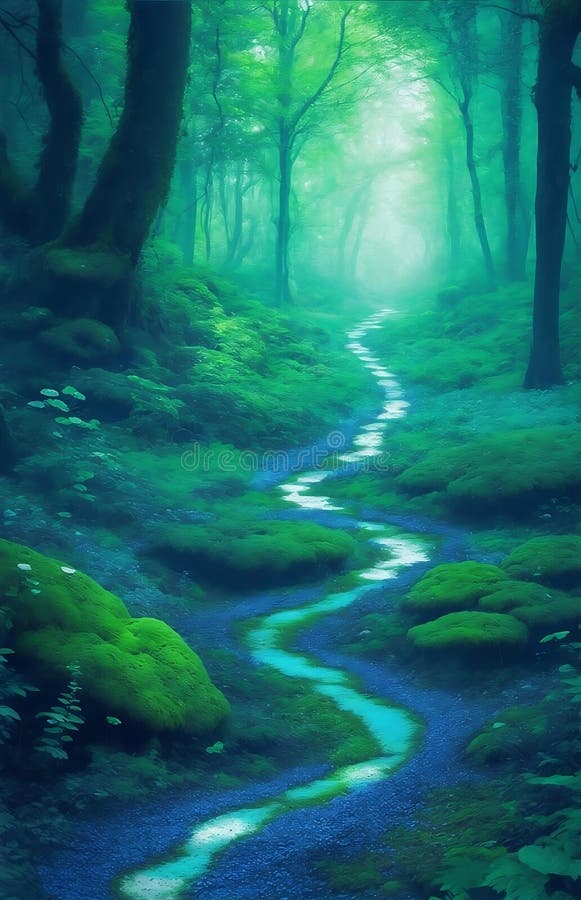 An Entrance To the Beautiful Magical Forest Stock Image - Image of ...