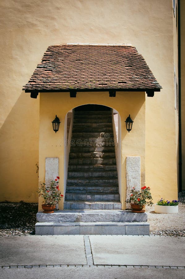Entrance to the castle stock image. Image of entrance - 96732849