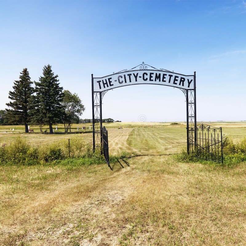 Entrance to cemetary. stock photo. Image of site, death - 3187848