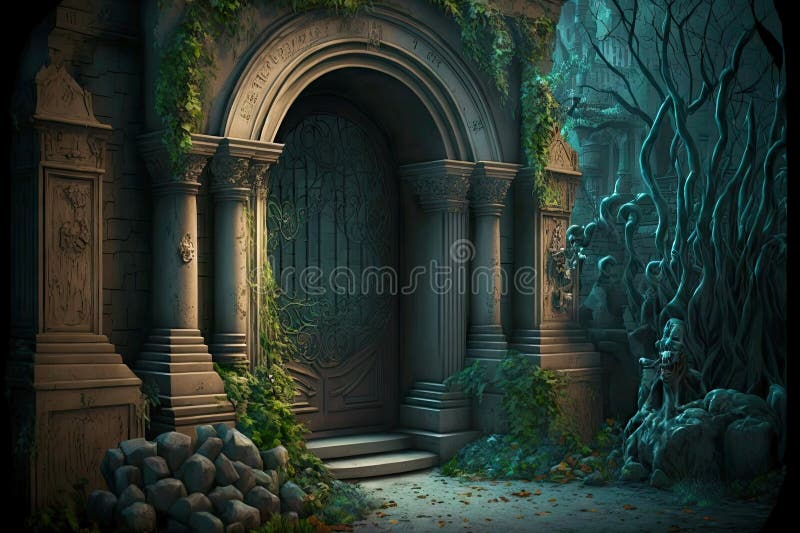 Entrance To Cemetery with Graves Crypts Tombs Stock Image - Image of ...