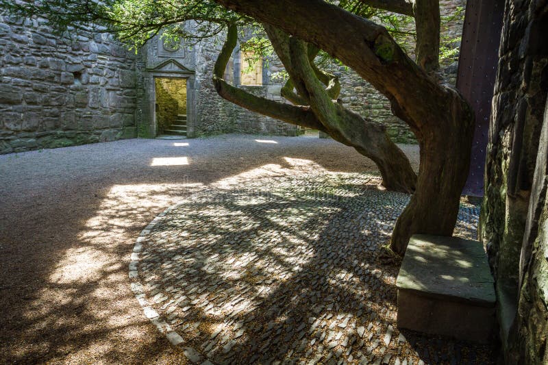 The Entrance To the Courtyard in a Medieval Castle Stock Photo - Image ...
