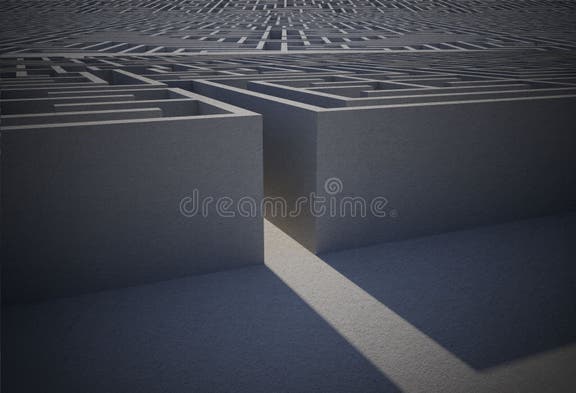 Entrance To Difficult Maze Puzzle Stock Image - Image of escape, game ...