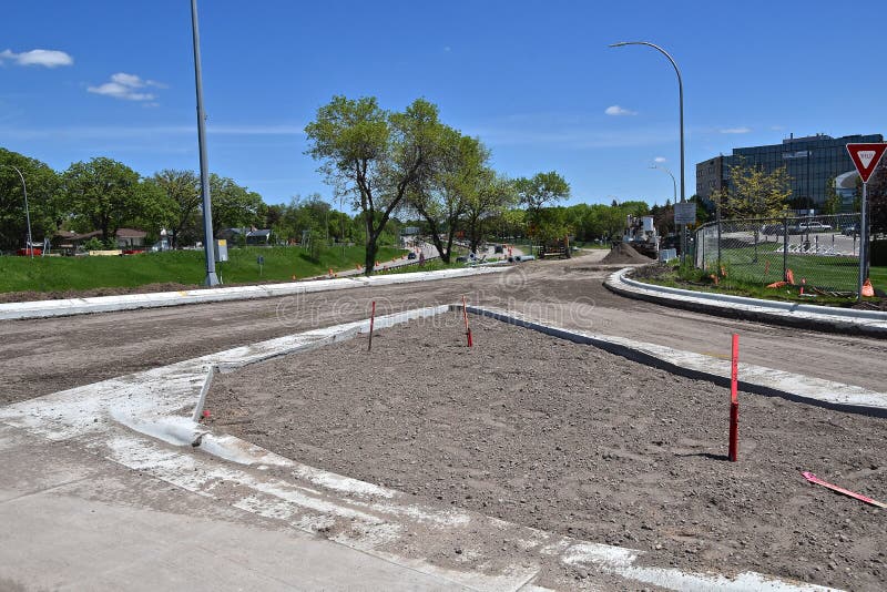 Ramp and Entrance To an Interstate Under Construction Stock Image ...