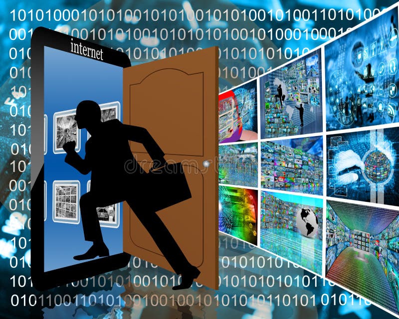 Entrance to the Internet stock photo. Image of multimedia - 46804858