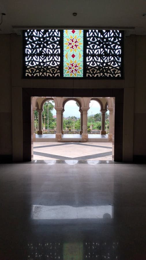 Entrance to the mosque stock photo. Image of city, interior - 210357612