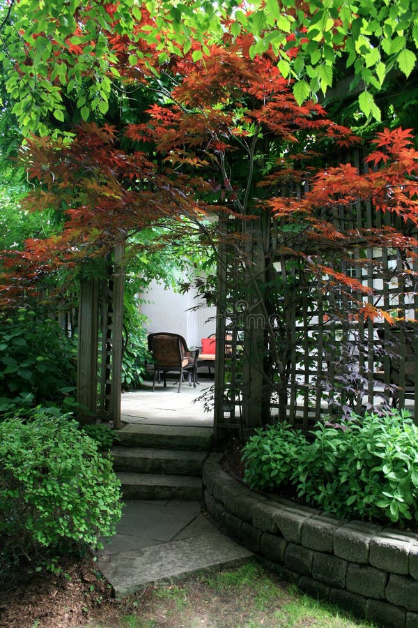 Entrance to Patio stock image. Image of architecture - 14868283
