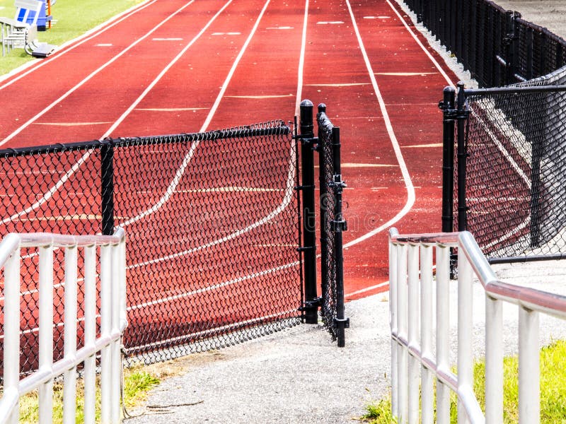 Entrance To a Running Track Stock Photo - Image of fear, privacy: 74885350
