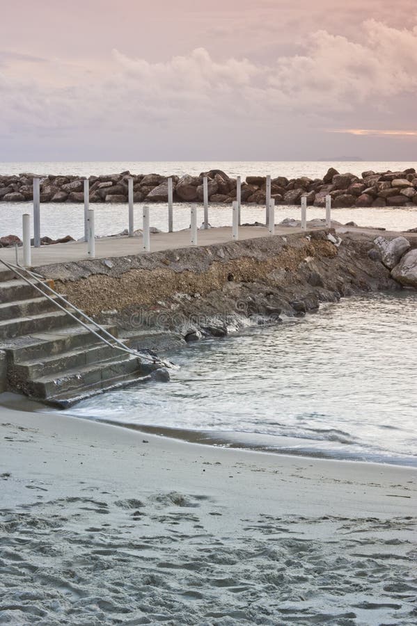 Entrance to the sea stock photo. Image of pier, stone - 27777478