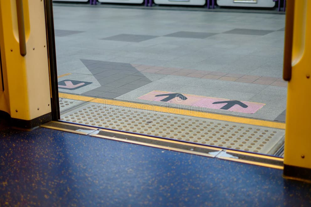 The Entrance To the Subway Exit Stock Photo - Image of interior, sign ...