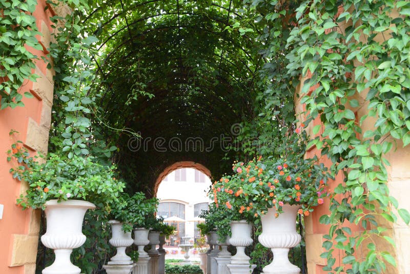 Entrance to village stock image. Image of luxury, backyard - 44253065