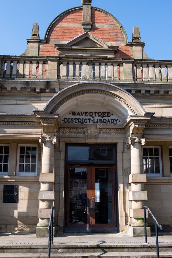 Entrance To Wavertree District Library Liverpool May 2021 Editorial ...