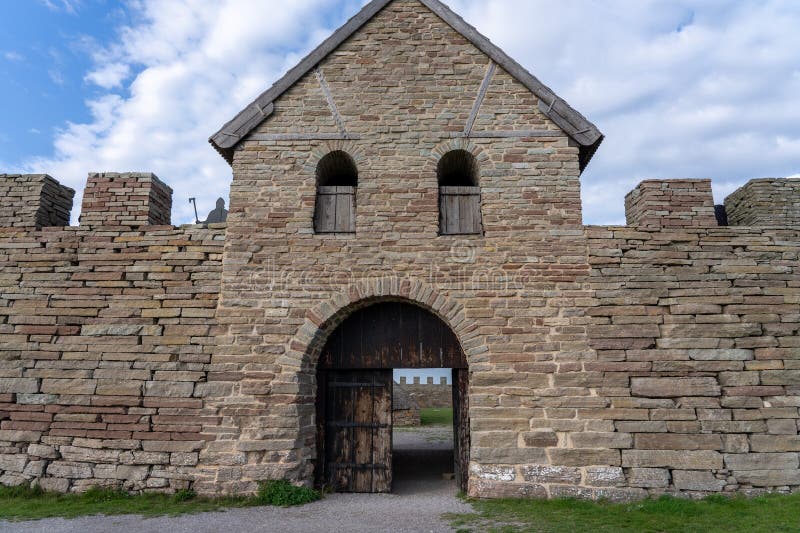 Entrance of the Viking Castle in Oland, Sweden Stock Image - Image of ...