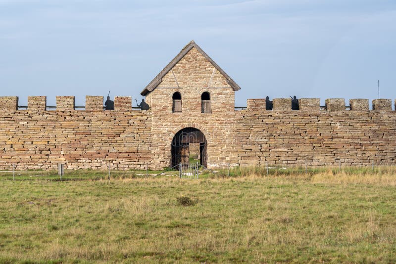 Entrance of the Viking Castle in Oland, Sweden Stock Photo - Image of ...